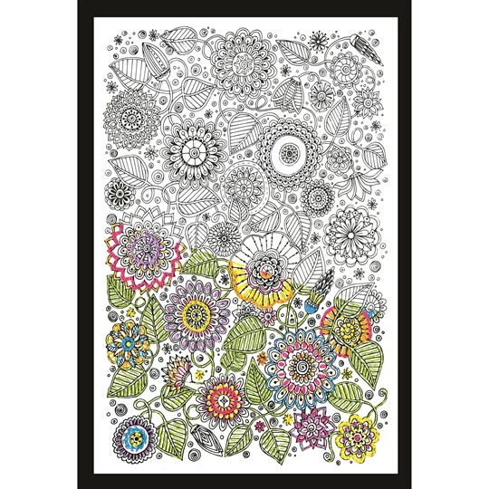 Design Works Crafts Zenbroidery Printed Fabric - Floral Embroidery ...
